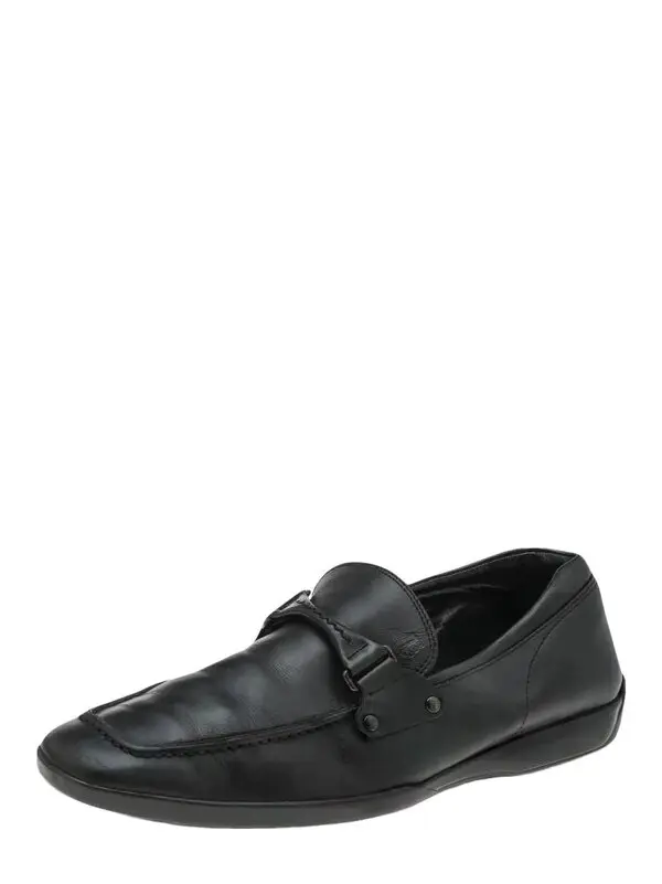 TOD'S Penny Strap Leather Loafers - Black