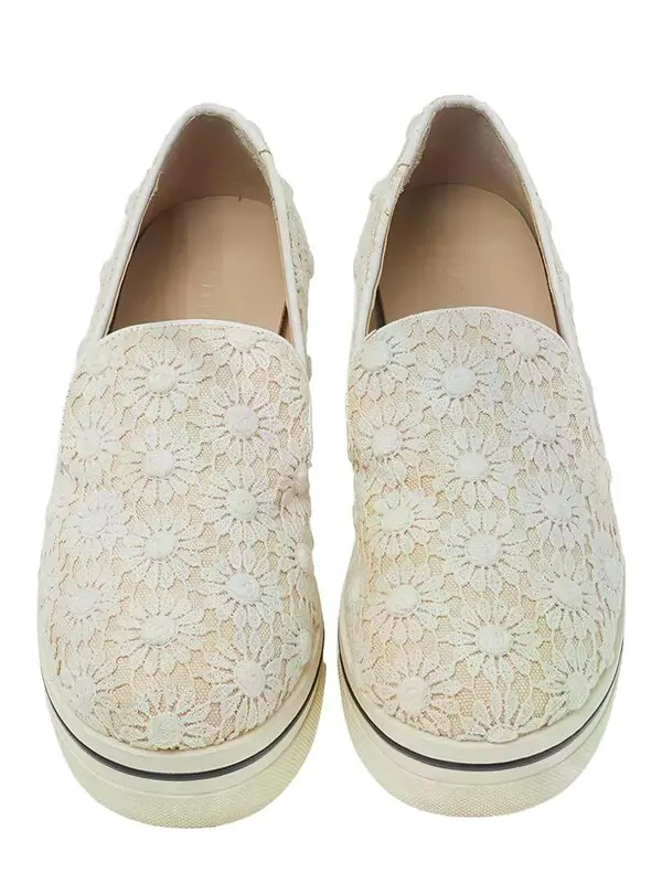 Stella McCartney Floral Lace Slip-on Sneakers - Neutrals