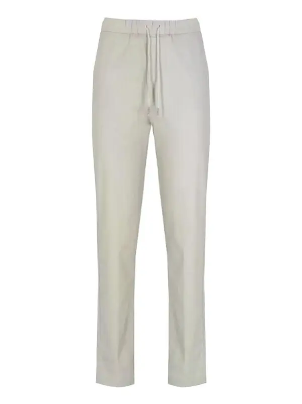 PANICALE Linen Blend Drawstring Waist Trousers - Neutrals