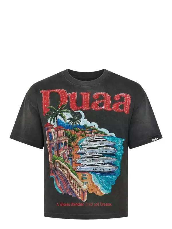 DUAA Shoreline Rhinestone-embellished T-shirt - Black