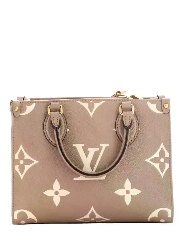 LOUIS VUITTON Onthego Pm Monogram Empreinte Giant Tote Bag - Neutrals