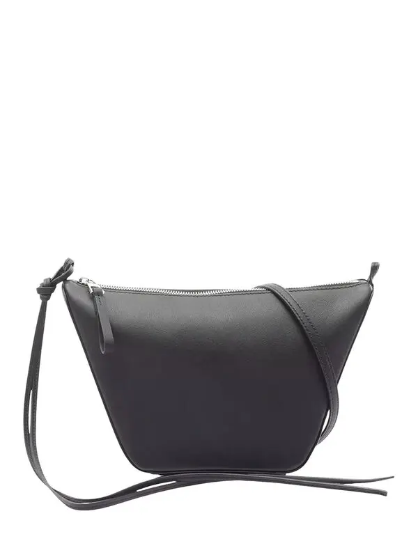 Loewe Mini Leather Hammock Hobo Shoulder Bag - Black