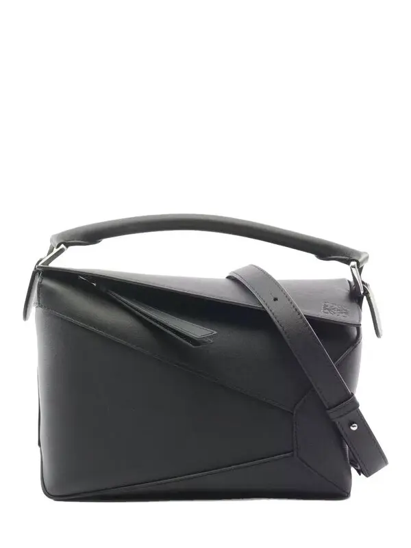 Loewe Small Leather Puzzle Bag - Black