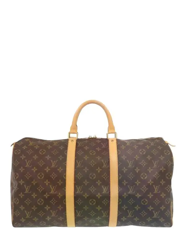 LOUIS VUITTON Monogram Keepall 50 Travel Bag - Brown