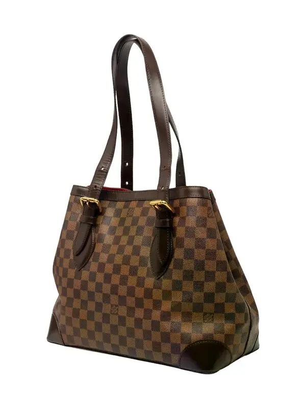 LOUIS VUITTON Damier Ebene Hampstead Mm Tote Bag - Brown