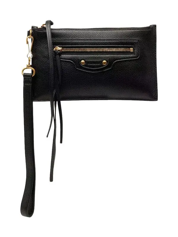 Balenciaga Grained Calfskin Neo Classic Pouch Xs Clutch Bag - Black