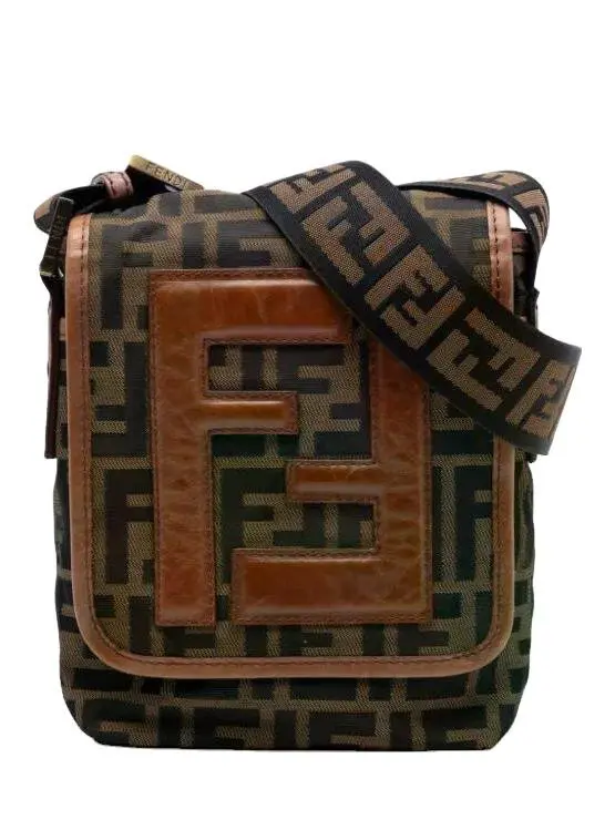 Fendi Mini Ff Zucca Canvas Crossbody Bag - Brown
