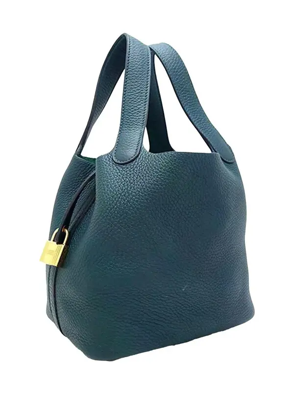 Hermès Clemence Picotin Lock 18 Handbag - Green