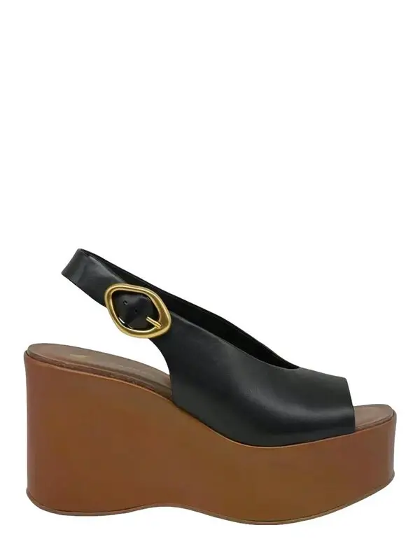 ANDREA CARRANO Wedge Sandals - Black