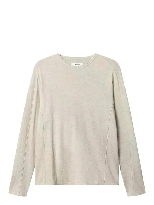 GABBA Sand Melange Crew Neck Long Sleeve Sweater - Neutrals