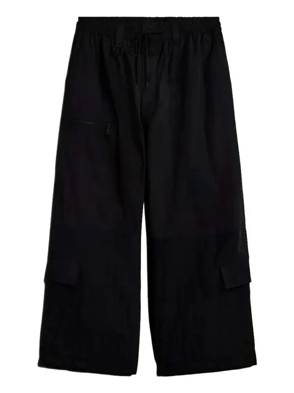 Y3 Logo-print Wide-leg Cargo Pants - Black