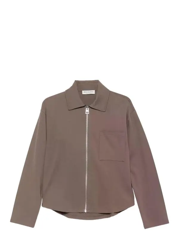 Marc O'polo Zip-up Chest-pocket Jacket - Brown