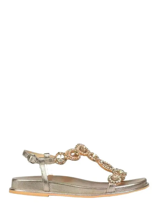 ALMA EN PENA Crystal-embellished Slingback Sandals - Gold