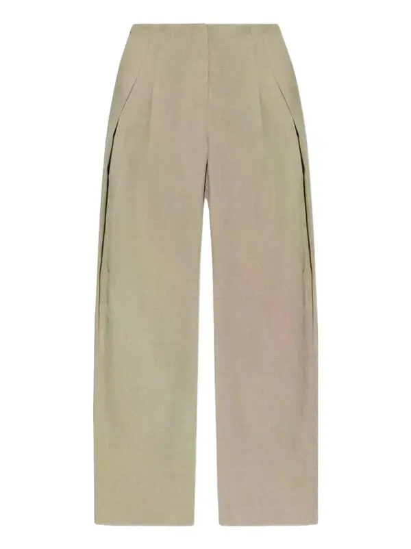 IRO PARIS Sonja Pleated Wide Leg Trousers - Green