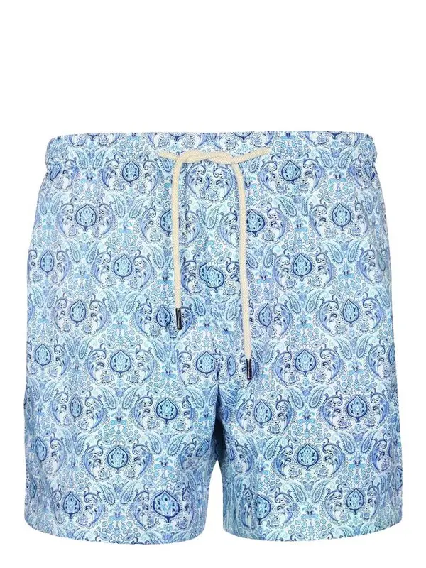 PENINSULA SWIMWEAR Paisley Print Swim Shorts - Blue
