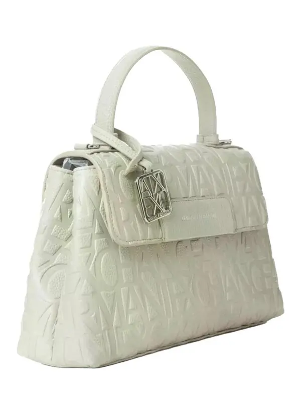 Armani Exchange Logo Embossed Top-handle Tote Bag - Grey