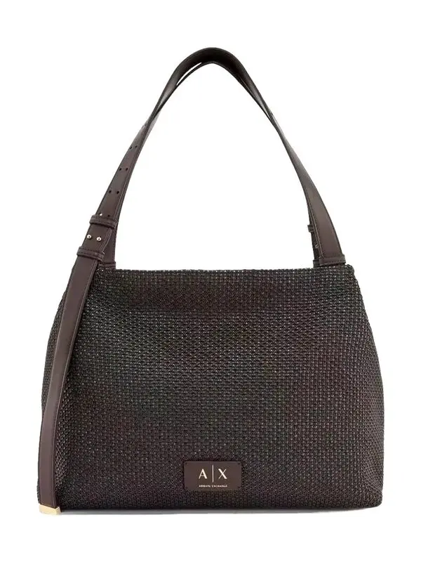 Armani Exchange Structured Shoulder Bag - Brown