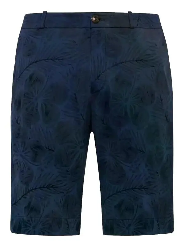RRD Navy Floral Print Shorts - Blue
