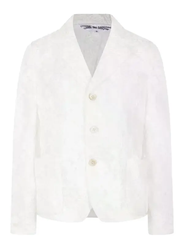 Comme Des Garçons Floral Jacquard Blazer - Neutrals