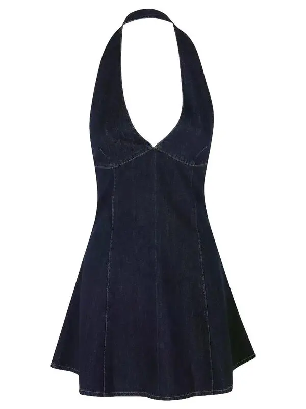 MC2 SAINT BARTH Thalita Halterneck Dress - Blue