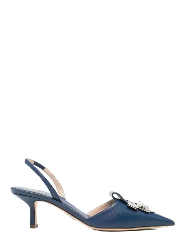Rodo Slingback Pumps With Buckle Detail - Blue