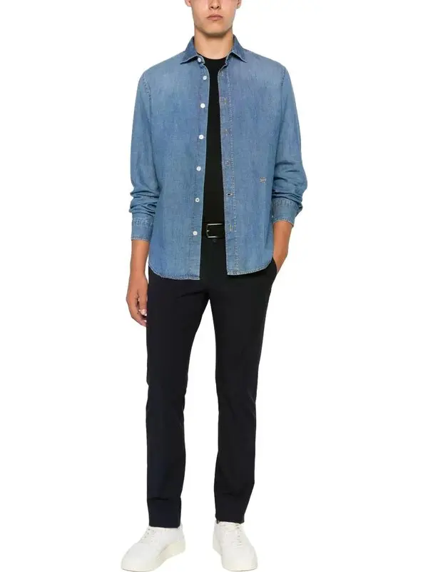 Jacob Cohen Logo-embroidered Denim Shirt - Blue