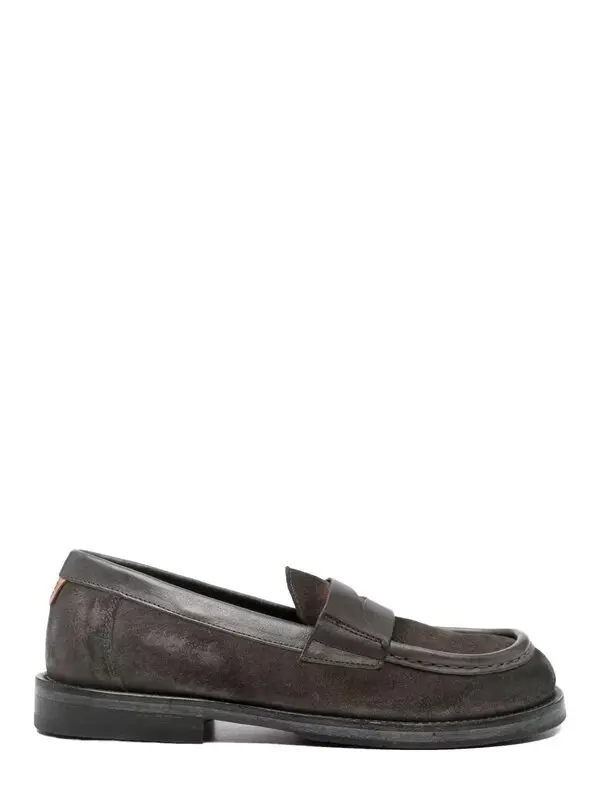 Moma Penny Suede Loafers - Brown