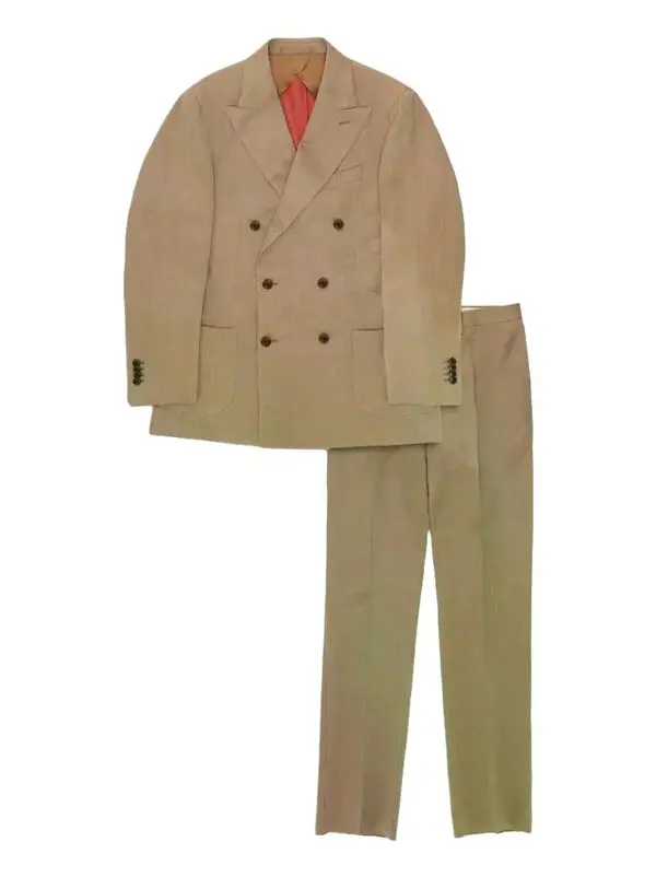 FORTELA Totò Solaro Double-bnreasted Suit - Neutrals