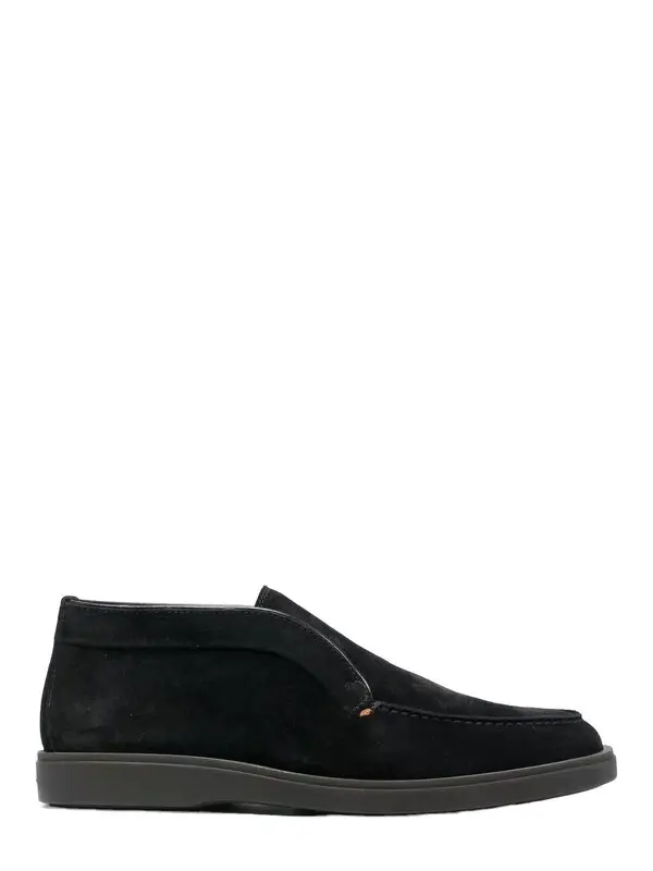 Santoni Suede Desert Boots - Black