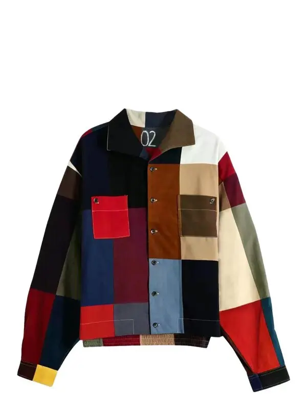 SILLAGE Patchwork Corduroy Jacket - Blue