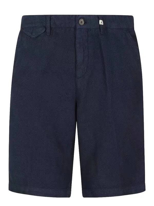 MYTHS Cotton Pique Shorts - Blue