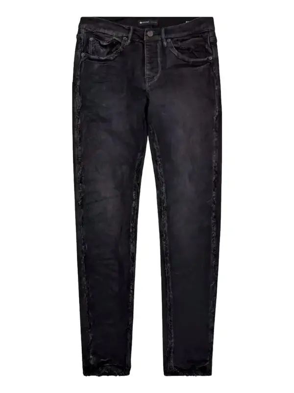 PURPLE BRAND Inside Out Frayed Jeans - Black