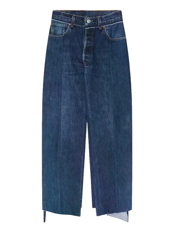 Vetements Asymmetric Hem Jeans - Blue