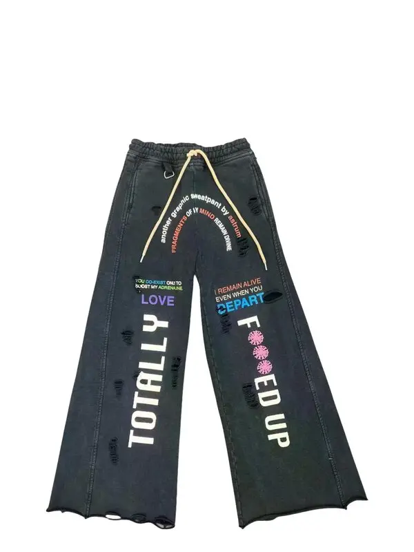 Astrum Distressed Sweatpants - Black