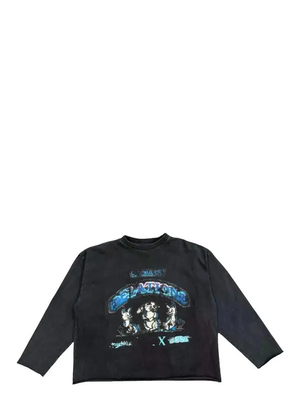 Astrum Graphic-print Long-sleeve T-shirt - Black