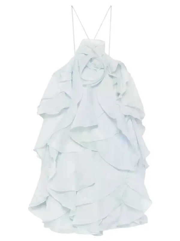 Aje Pandorea Ruffled Mini Dress - Blue