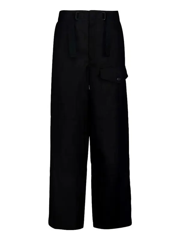 Auralee Belted Cargo Pants - Black