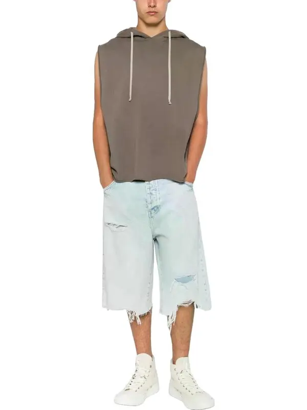 Rick Owens Drawstring Sleeveless Vest - Grey