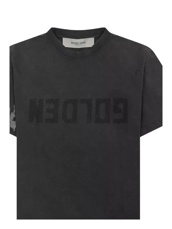 GOLDEN GOOSE Logo Patch T-shirt - Grey