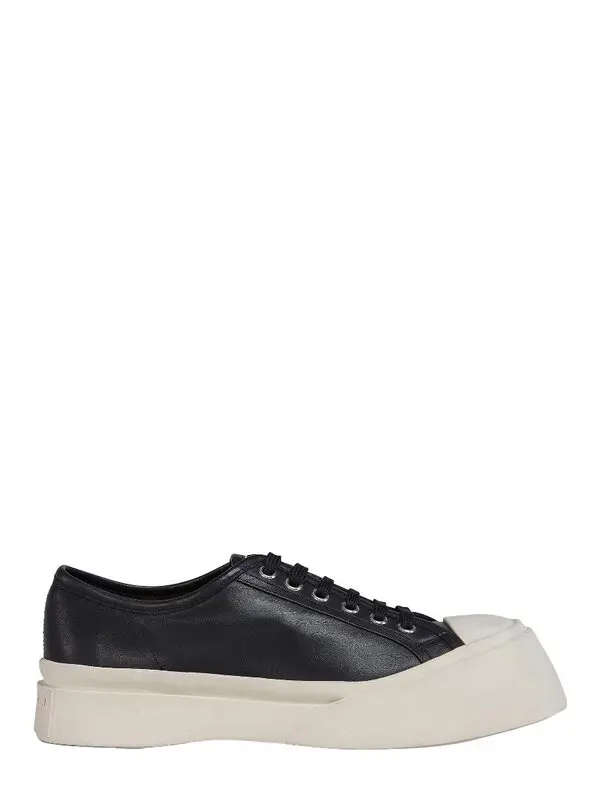 Marni Logo Patch Lace-up Sneakers - Nude