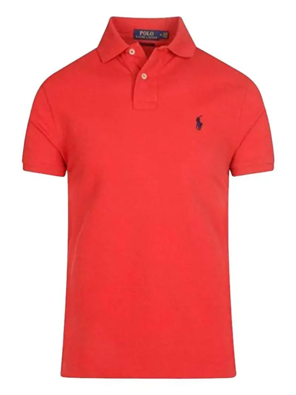 Polo Ralph Lauren Logo Embroidered Polo Shirt - Red