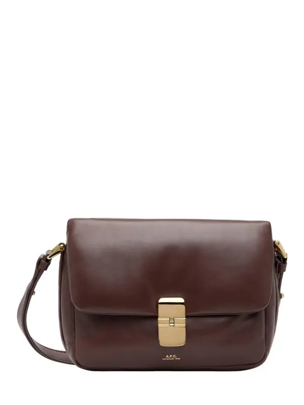 A.p.c. Grace Soft Flap Shoulder Bag - Brown