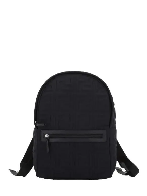 Fendi Ff Embossed Logo Backpack - Black