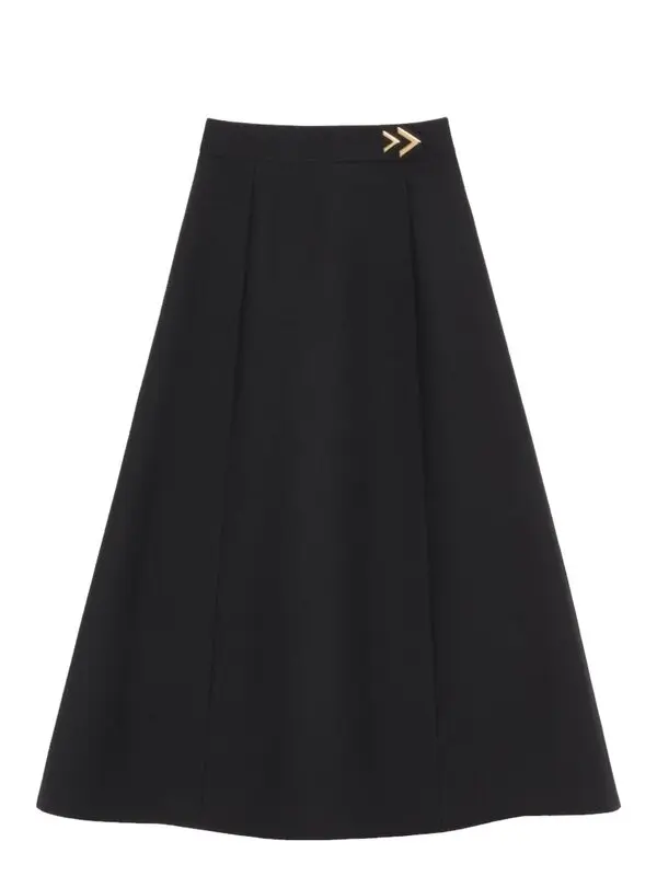 Valentino Garavani Crepe Couture Midi Skirt - Black