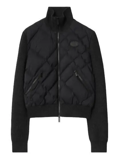 Burberry Kelsley Zip-up Quilted Jacket - Black