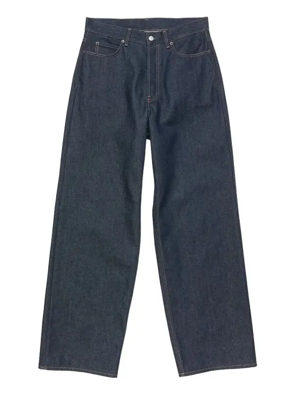 Acne Studios Belt Loop Wide Leg Jeans - Indigo