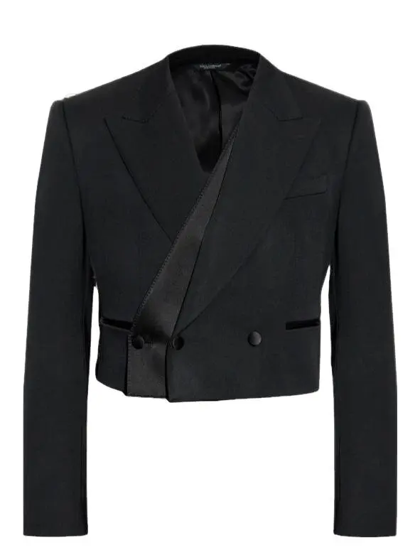 Dolce & Gabbana Dolce Gabbana Double-breasted Spencer Jacket - Black