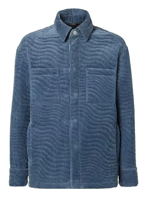 Fendi Quilted Corduroy Shirt Jacket - Blue