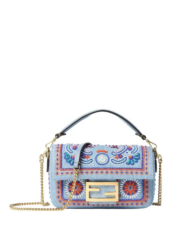 Fendi Baguette Mini Bag - Light Blue