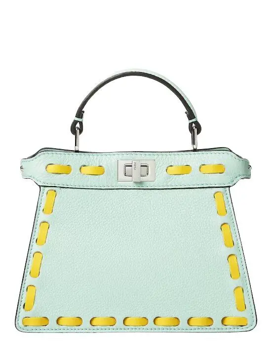 Fendi Peekaboo Iseeu Petite Top Handle Bag - Aqua